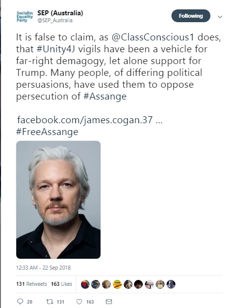 Response to James Cogan’s defence of #Unity4J on Facebook – Class Conscious