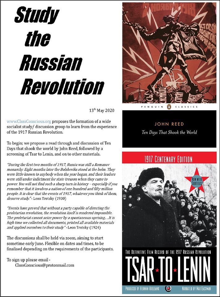 Russian Revolution Reading reading group to form – Class Conscious